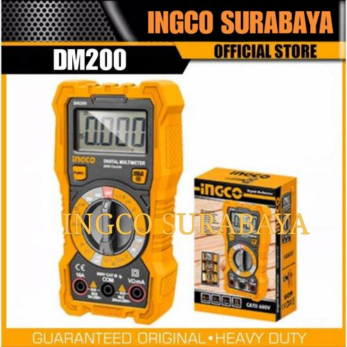 Jual INGCO DM200 DIGITAL MULTIMETER MULTITESTER LCD DISPLAY SUPER ...