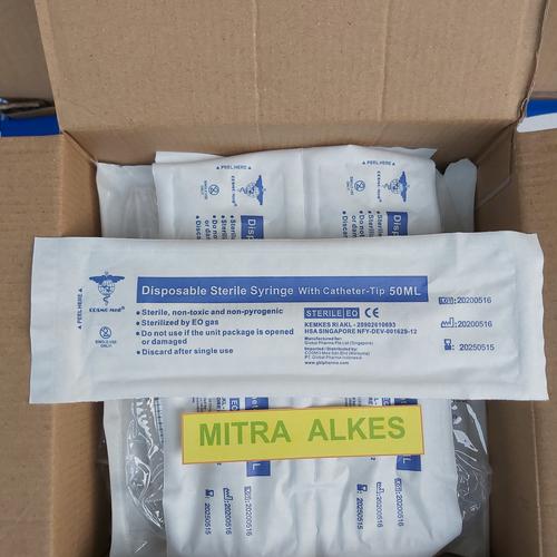 Jual Syringe 50 cc 50ml Catheter Tip. Spuit 50cc 50 ml Bolong Tengah ...