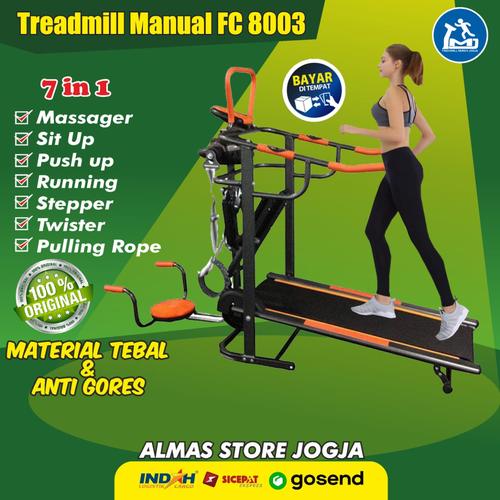 Jual TREADMILL MANUAL Kinetic Threadmill 6 Fungsi Fitness gym FC 8003 ...