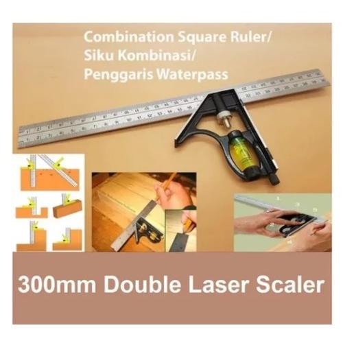 Jual Siku Try Square Combination Penggaris Siku Tukang Kombinasi Water ...