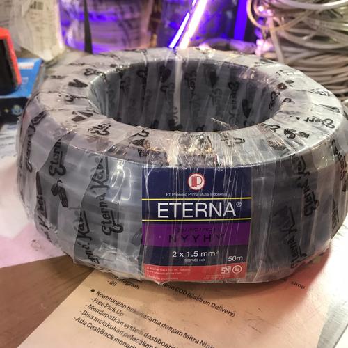 Jual KABEL LISTRIK ETERNA NYYHY 2X1,5 50 METER 2X1,5 SERABUT 1 ROLL 50 M - Putih - Jakarta Pusat ...
