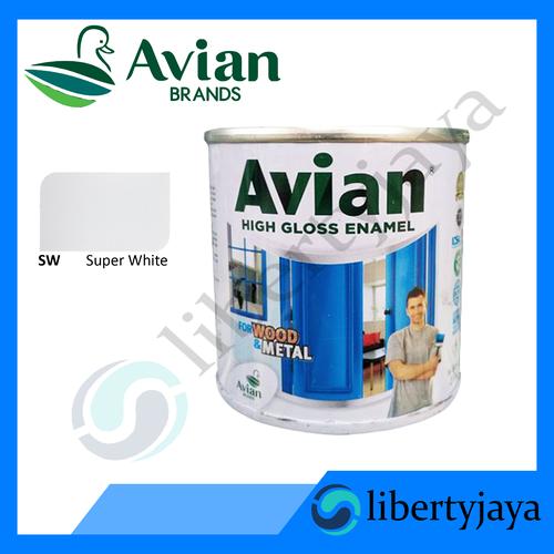 Jual 0.9lt SW Super White Cat Synthetic Besi Kayu AVIAN PAINT - Jakarta ...