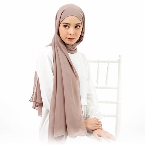 Jual pashmina inner part 2 warna - choco - Kota Bandung - afshaaira ...