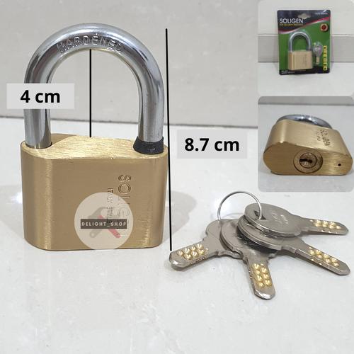 Jual Gembok pagar Soligen Per 60 mm Leher Pendek Kuningan computer key ...