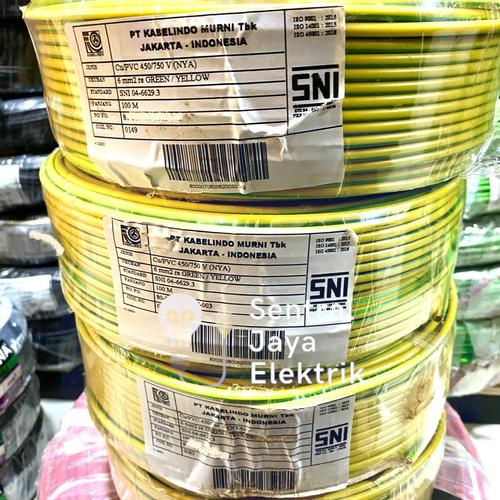 Jual KABEL NYA 6 mm 100M (METER) KABELINDO - kuning hijau - Jakarta ...