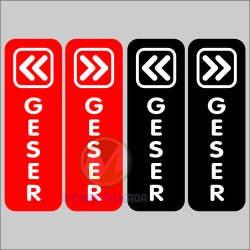 Jual stiker vinyl pintu geser kanan kiri 15x5cm - Merah, S 5x15cm ...