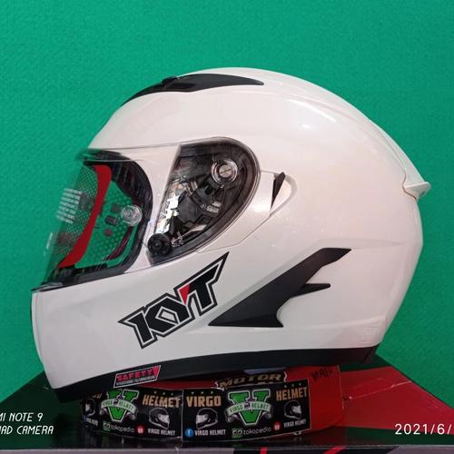 Jual KYT HELM FALCON SOLID WHITE GLOSSY ORIGINAL TERRMURAH - Kab ...