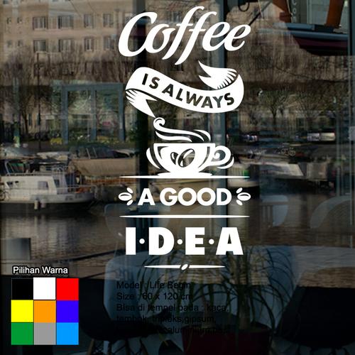 Jual Sticker Kaca Cafe Stiker Dinding Cutting Kafe Coffee Ide Kopi ...