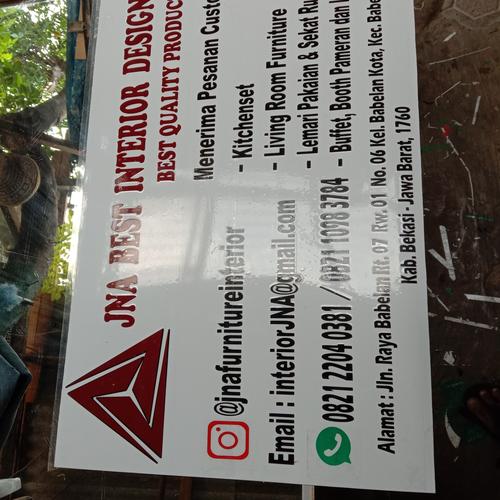 Jual plang nama toko + frame besi model 1 muka - 90 * 60 - Jakarta ...