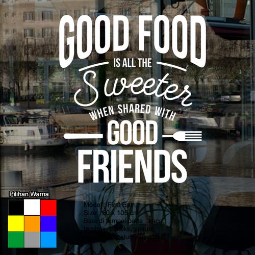 Jual Stiker Good Food Dinding Kaca Resto Cafe Dapur Kantin Sticker ...