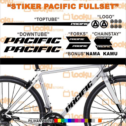 Jual stiker pacific sticker sepeda mtb roadbike frame - Hitam - Kota ...
