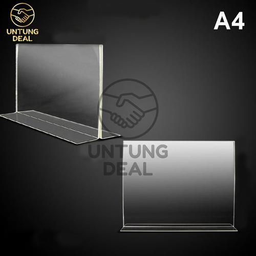 Jual Acrylic Tent Card Landscape A4 Tipe T / Standing Acrylic A4 - Kota Tangerang - UNTUNG DEAL ...