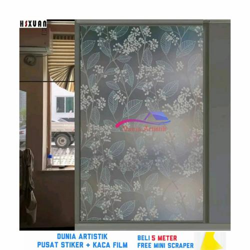 Jual stiker kaca motif daun // sunblast bunga //decoration - MOTIF DAUN ...