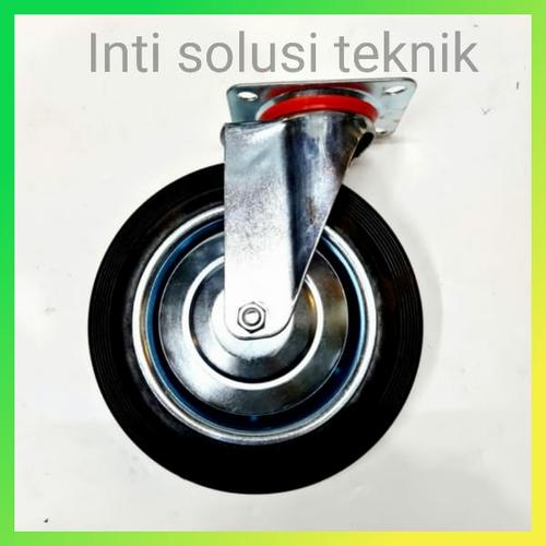 Jual roda castor karet hitam rrt 8 inch ( hidup ) - Jakarta Barat ...