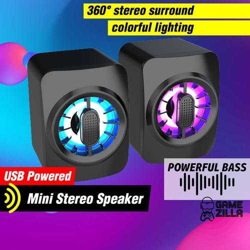 Jual Speaker USB Mini Spiker PC Laptop Komputer Kecil Speker Game RGB ...