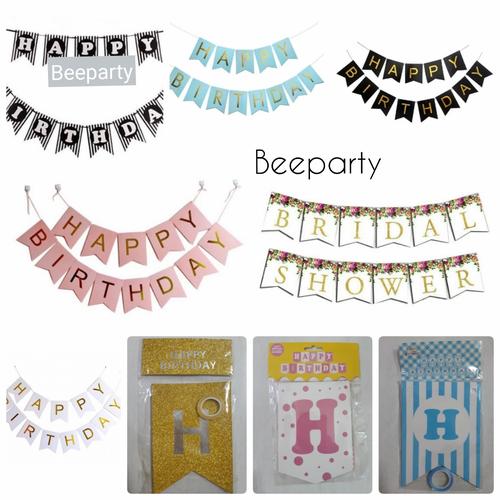 Jual Banner Happy Birthday / Bunting Flag ultah / Gantungan Hbd - Pink ...