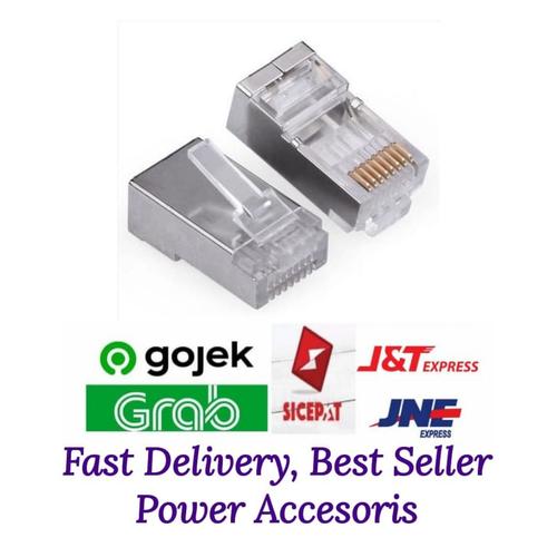 Jual KONEKTOR RJ45 CAT 5 Metal ECERAN/ JACK RJ 45 LAN CAT5 BESI ECERAN ...