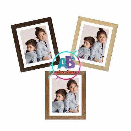 Jual Bingkai Foto 5R Frame Foto 5R Minimalis Corak Kayu 13x18 cm ...
