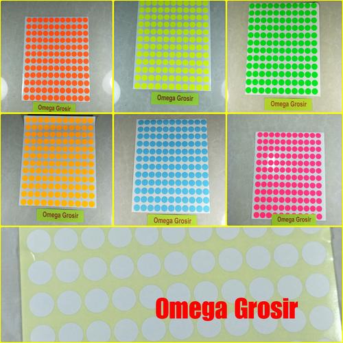 Jual Stiker Label Warna Bulat 13 mm Sticker Penanda / bungkus isi 5 ...