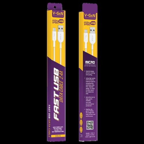 Jual Kabel Data USB V-GeN VCB-15 Fast Charging Kabel Charger Micro USB ...