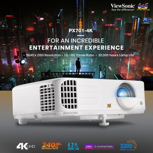 Promo Projector 4K ViewSonic PX701-4K Home Theater and Gaming projector ...