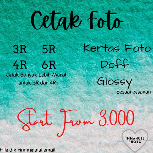 Jual Cetak Foto 3R 4R 5R 6R Kertas Doff dan Glossy - 3r, Doff - Kota ...