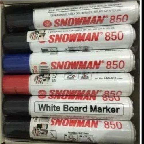 Jual Spidol Jumbo White Board 850 Snowman (Bisa dihapus ) - Hitam ...