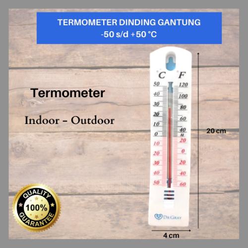 Jual Thermometer Ruangan Dinding Termometer Gantung -50c sd 50c ...