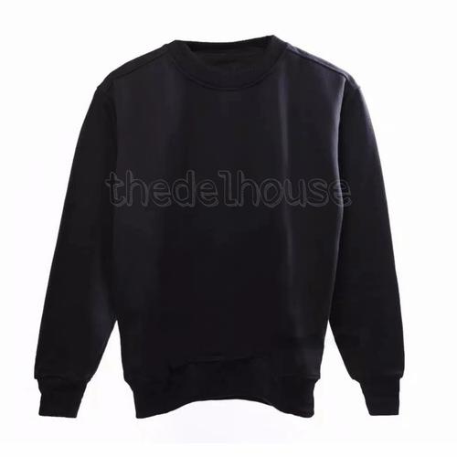 Jual Sweater Polos Hitam / Crewneck Basic Polos Hitam - Kota Bandung ...