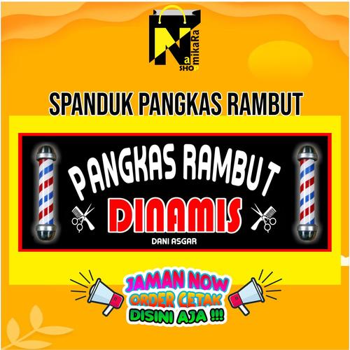 Jual SPANDUK PANGKAS RAMBUT /BANNER BARBER / BACKDROP POTONG RAMBUT ...