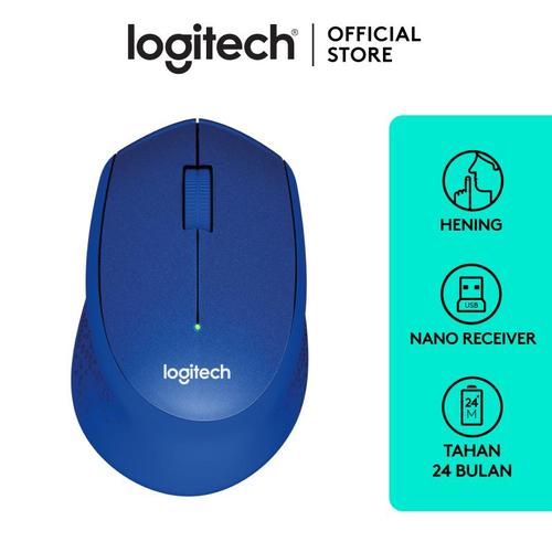 Jual Mouse Wireless ( Tanpa Kabel ) Plus Silent M331 Warna Biru ...