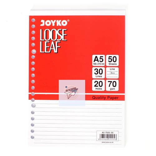 Jual JOYKO Loose Leaf Joyko A5 50 Lembar Isi Refill Kertas File [ PACK ...