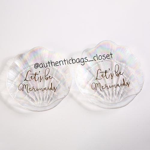 Jual Mermaid crystal plate / piring kristal transparan bentuk shell ...