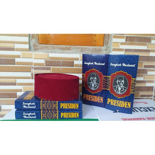 Jual peci merah polos peci betawi pitung songkok nasional presiden - 1 ...