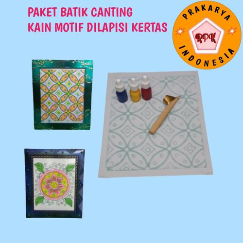Jual Alat batik lengkap kain mori, canting, 3 botol pewarna batik ...