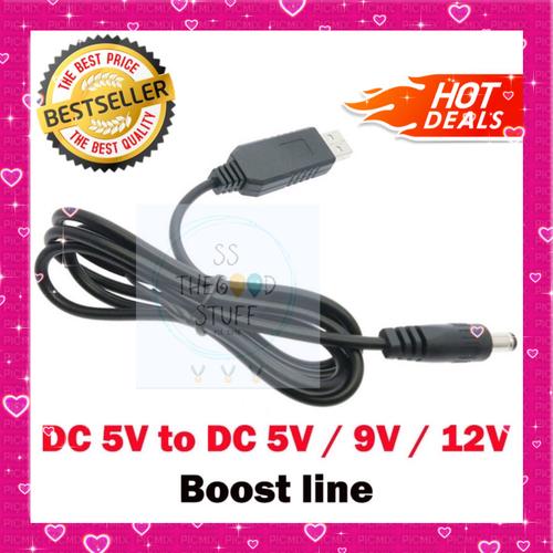 Jual DC 5V-12V Boost Voltage Cable USB Converter Adapter Power Bank ...