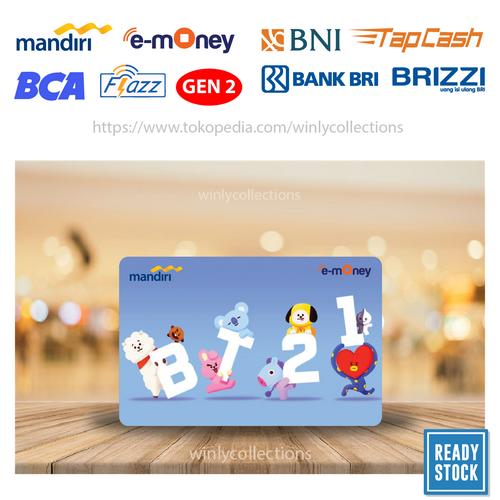 Jual Kartu Emoney Etoll BCA BNI BRI BT21 Official Foto Sticker - 1 SISI ...
