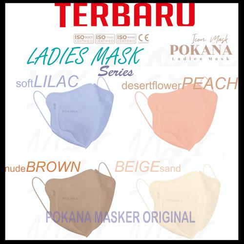 Jual POKANA MASKER MEDIS 3D 4 PLY LADIES MASK SERIES UKURAN STANDARD ...