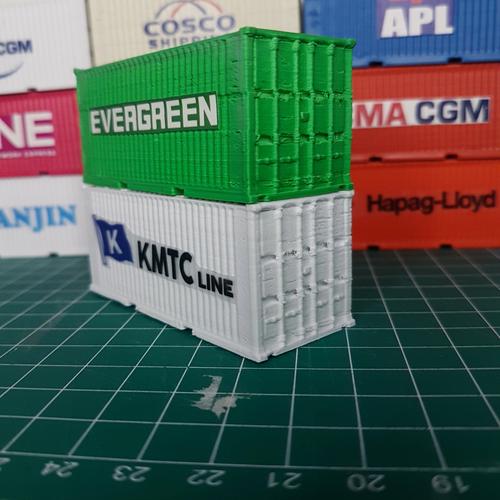 Jual miniatur container 20ft skala HO 1/87 mang irin - 20ft NYK biru ...
