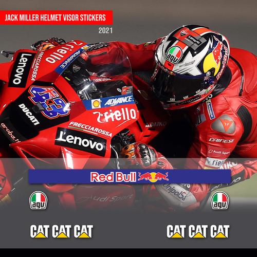 Jual Sticker Visor Helm Jack Miller Set 2021 ducati - Kota Bandung ...