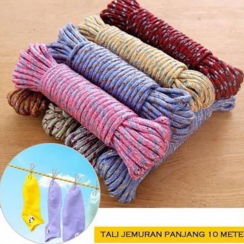 Jual Tali Jemuran Baju Pakaian 10Meter Tali Gantung Gantungan Jemuran ...