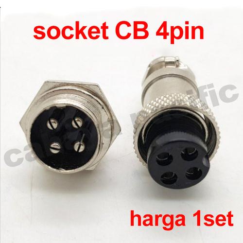 Jual jeck jek Jack jak CB 4P Konektor CB 4pin Soket jack connector 4P ...