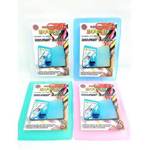 Jual file case dokumen gunindo / box file ukuran f4 plastik - Merah ...