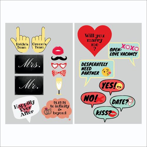 Jual Photobooth property / aksesoris foto / custom photo prop wedding ...