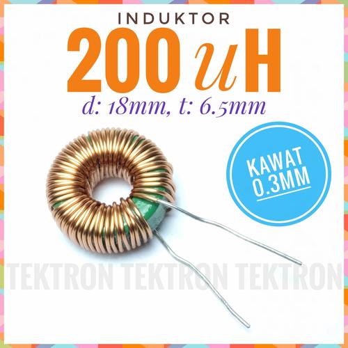 Jual Induktor 200uH 18mm 6.5mm kawat 0.3mm Inductor RFC - Kota Bandung ...
