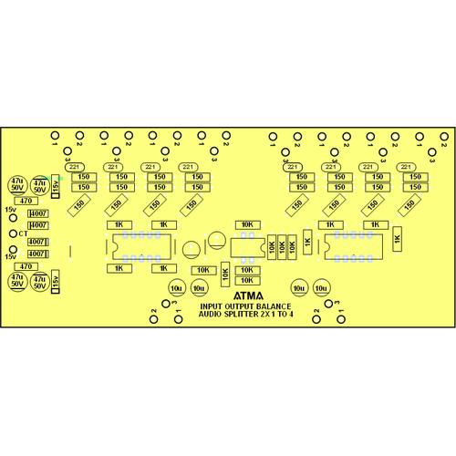 Jual Kit Stereo Input Balance Output Balance Audio Distributor 1 ke 4 ...