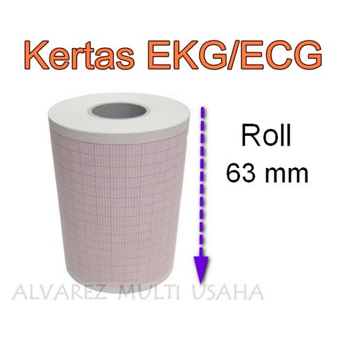Jual Kertas EKG 63 mm / ECG Recording Paper Roll Single / 3 Channel ...