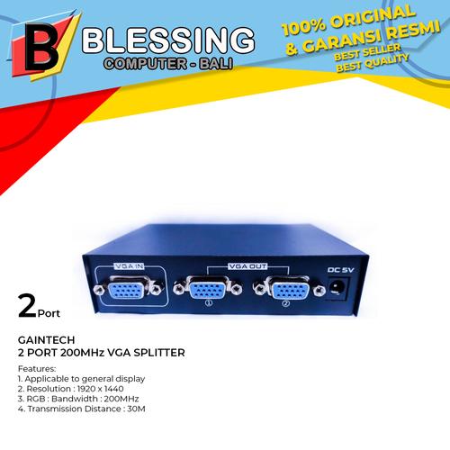Jual VGA Splitter 1-2 GainTech / 2 Port 200MHz 1920 x 1440 - Kota ...