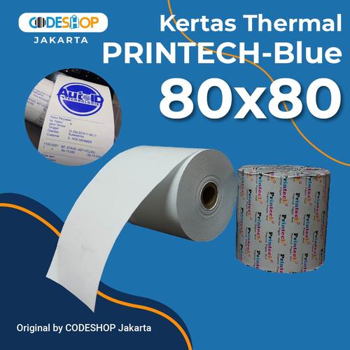 Promo KERTAS THERMAL PRINTECH ROLL 80x80 80 x 80 CETAK BIRU - Codeshop ...