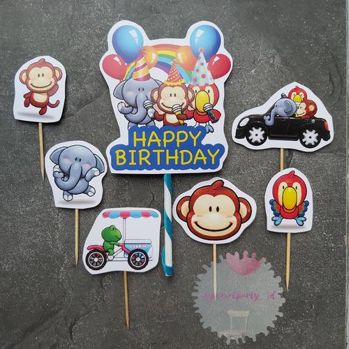 Jual Cake Cupcake Topper Tusukan Kue Happy Birthday Baba Lili Tata ...